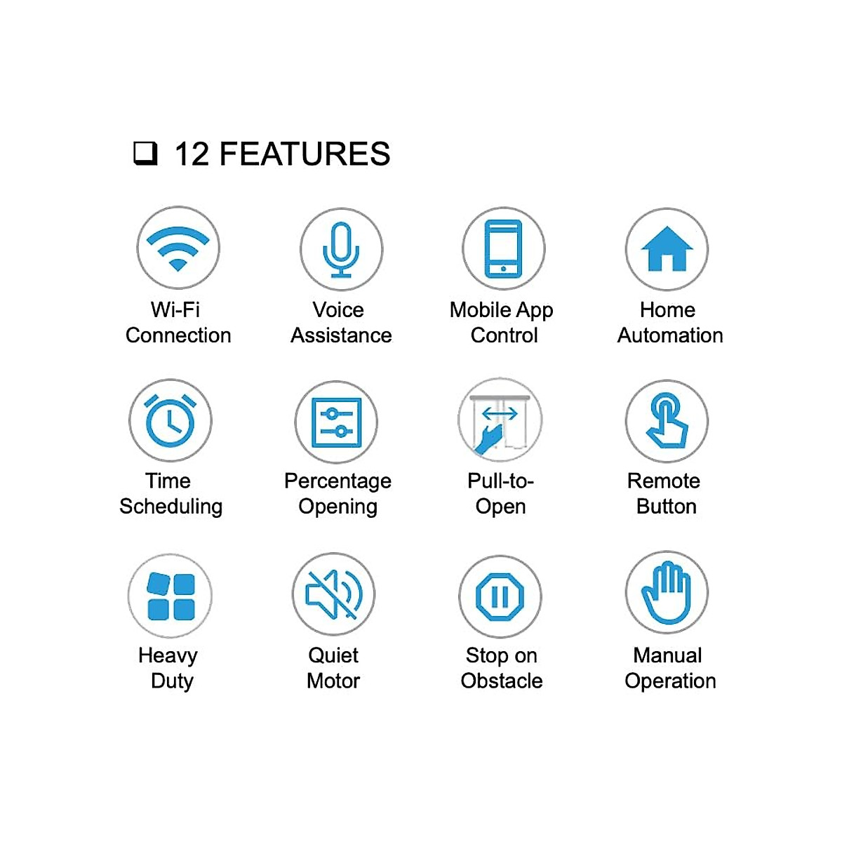 Homesupplier Smart Curtain System, Heavy Duty Electric Curtain Rod, WiFi Control, Work with Amazon Alexa, Google Home, Adjustable Length (20 ft rod)