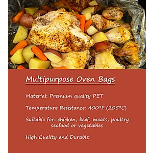 20Counts Oven Bags, Cooking Roasting Bags for Meats Chicken Fish Vegetables (10×15 inch)