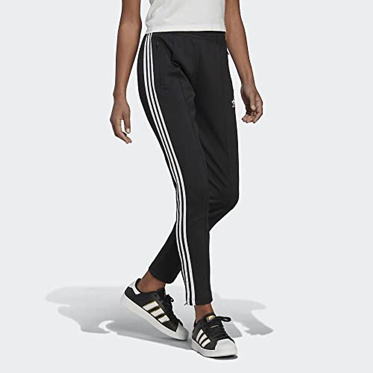 adidas Originals womens SST Track Pants Primeblue Black/White 4X