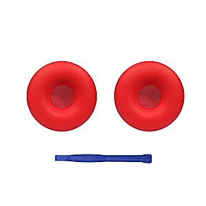 Aiivioll 1 Pair of E40 Replacement Headphone Earpads Compatible with Synchros E40BT E40 S400 T450 Headphones (Red)