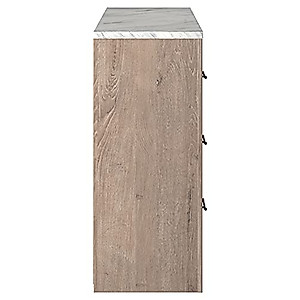 Signature Design by Ashley Senniberg Contemporary Dresser, Light Brown/White