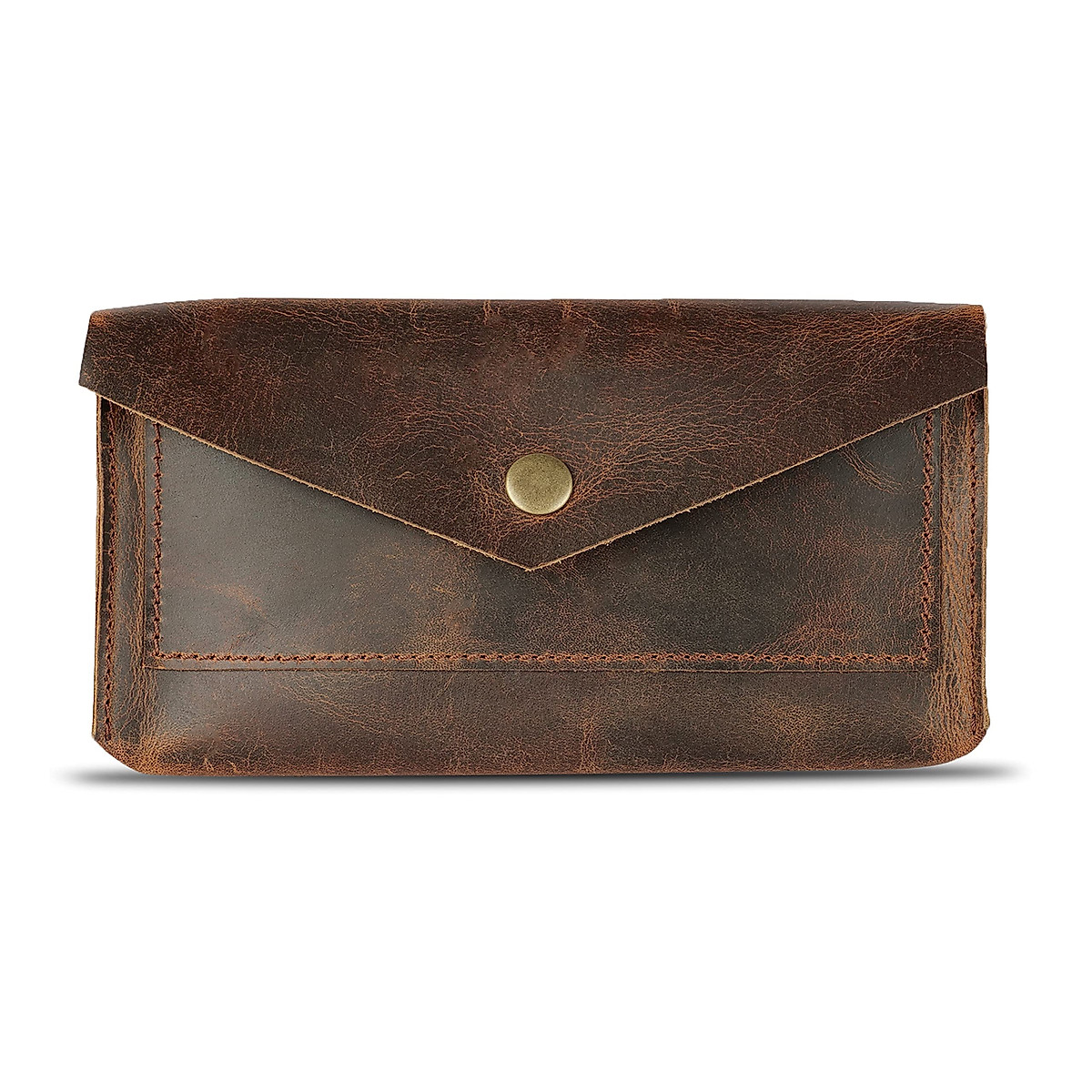 The Antiq Leather Currency Pouch, Money Organiser, Coin Purse, Retro Clutch Wallet for Men & Women, Cash Wallet, Cash Envelope, Currency Pouch with Mobile Pocket