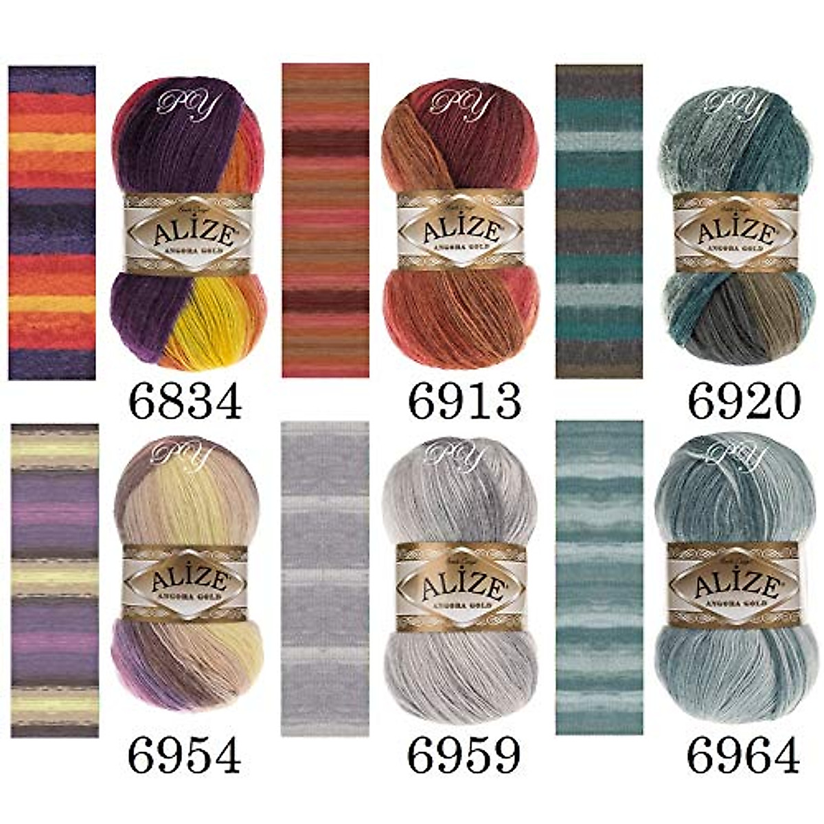 9 skn (9 Balls) Alize Angora Gold Batik, Wool Yarn, Acrylic Yarn, Knitting Yarn, Crochet Yarn, Wool Yarn, Sweater Yarn, Turkish Yarn