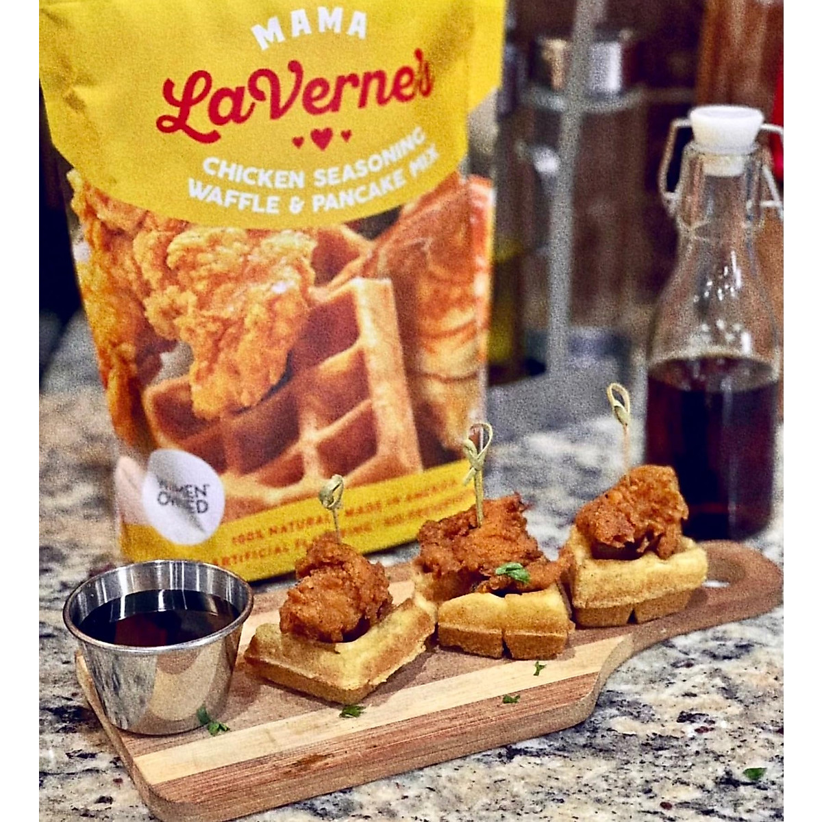 Mama LaVerne’s Pancake and Waffle Mix and Chicken Seasoning Mix - Quick Buttermilk Pancakes, Light and Belgium Waffles and Chicken - Fried, Air Fried or Baked