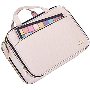 NISHEL Travel Makeup Bag Stand Up, Portable Cosmetic Organizer, Travel Cosmetic Case for Travel-Size Toiletries, Pink