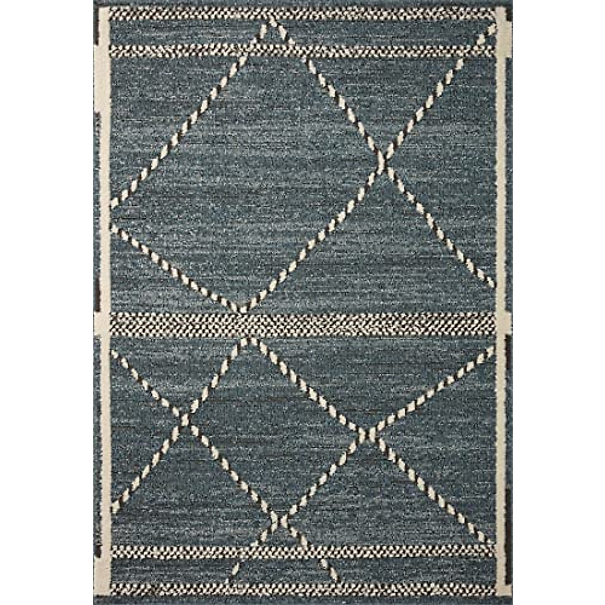Loloi II Fabian Collection FAB-01 Denim/Charcoal 4'-0" x 6'-0" Accent Rug