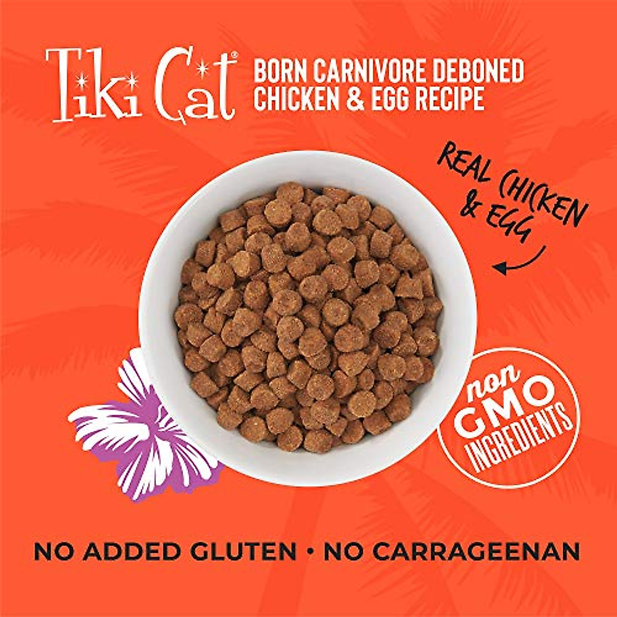 Tiki Cat Born Carnivore High Protein, Deboned Chicken & Egg, Grain-Free Baked Kibble to Maximize Nutrients, Dry Cat Food, 5.6 lbs. Bag