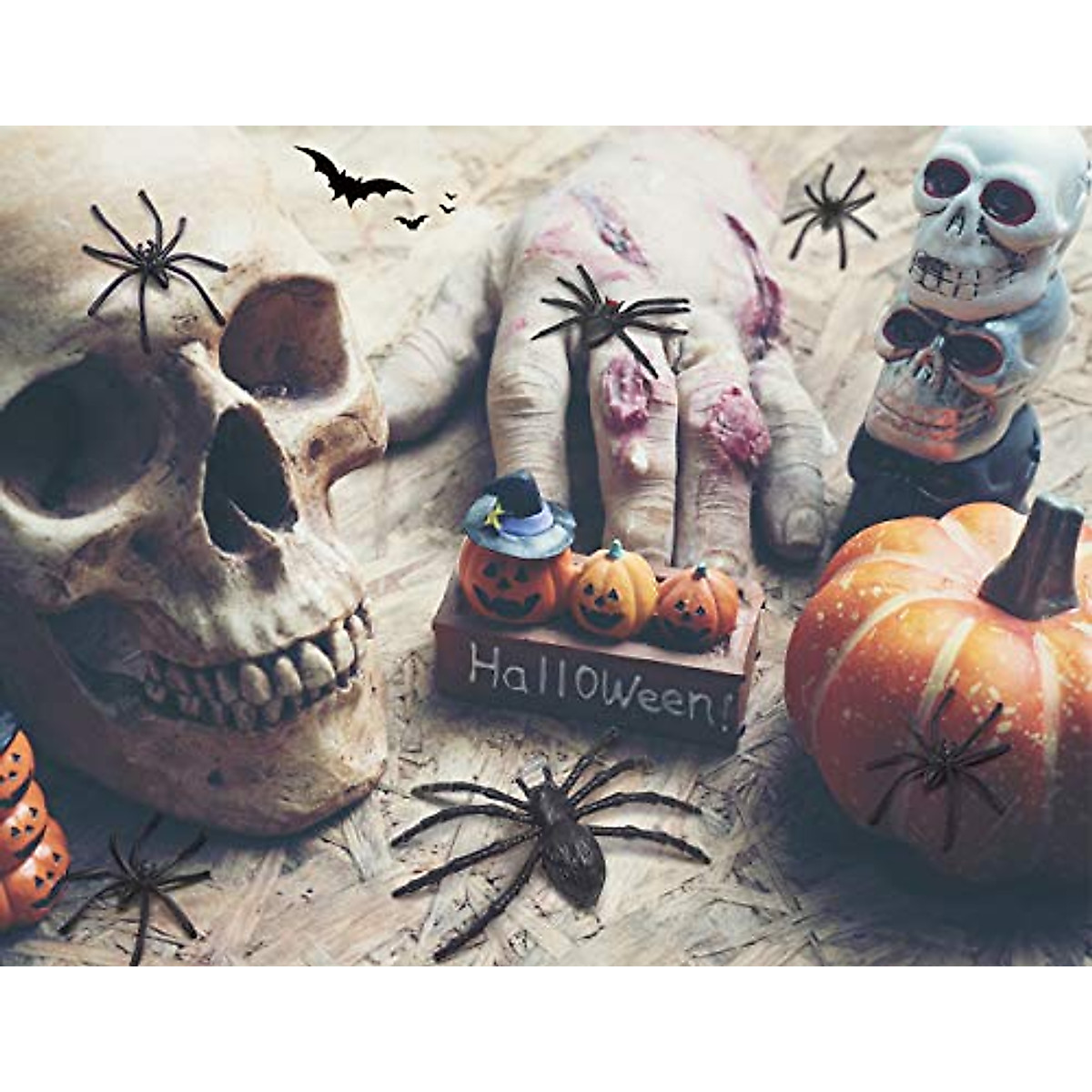 Realistic Plastic Spider Toys Halloween Decorations Fake Spider Toys for Kids 50pcs