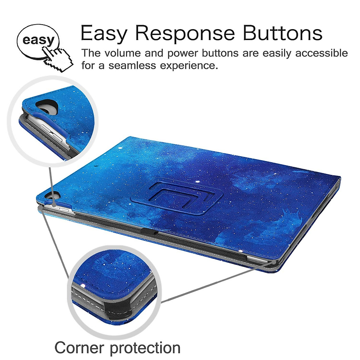 Fintie Folio Case for iPad Pro 12.9 (2nd Gen) 2017 / iPad Pro 12.9 (1st Gen) 2015 - [Corner Protection] Premium PU Leather Smart Stand Protective Cover with Auto Sleep/Wake (Starry Sky)