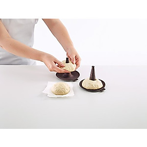 Lekue Bagel Maker with 6 Individual Bagel Molds, Brown