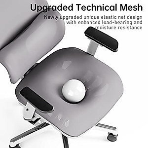 JOYFLY Big and Tall Office Chair, 450 lbs Ergonomic Office Chair for Heavy Duty with Lumbar Support & 3D Armrests, Home Office Desk Chairs with Extra Wide Seat, High Back Executive Chair,Adults,Grey