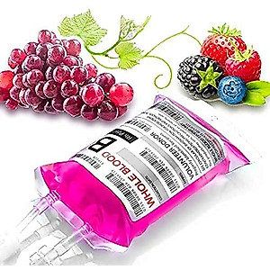 Lightopia Blood Bags for Drinks, LightOpia Set of 10 IV Bags - 11.5 FL OZ, Party Decoration Cups , Halloween/Vampire/Nurse Graduation/Zombie Party Favors
