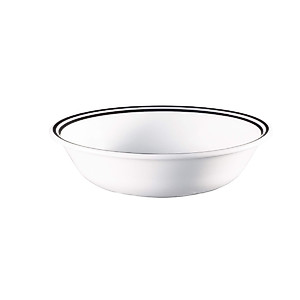 Corelle Vitrelle 18-Piece Service for 6 Dinnerware Set, Triple Layer Glass and Chip Resistant, Lightweight Round Plates and Bowls Set, City Block