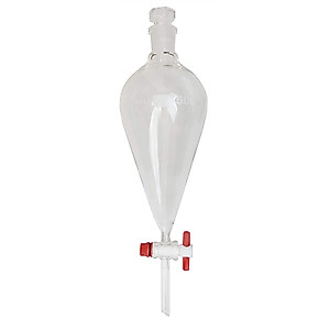 GSC International SFPTFE500 Separatory Funnel with PTFE Stopcock, 500ml Capacity