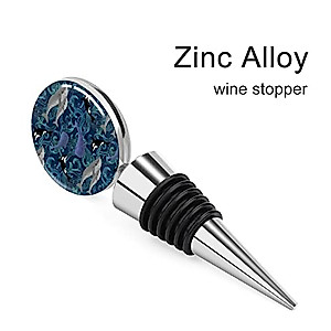 Whales Beautiful Ocean Giants Wine Bottle Stopper Zinc Alloy Beverage Bottle Stoppers for Gifts Bar Holiday Party Wedding