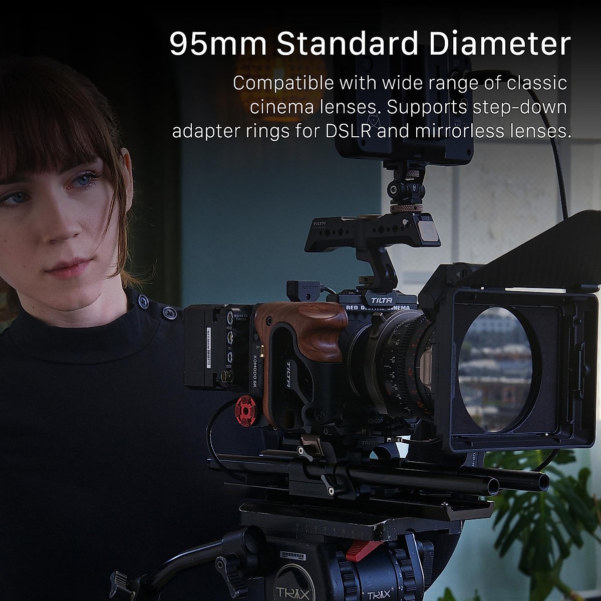Tilta Mirage Matte Box | 4” x 5.6” and New 95mm Circular Filters | (67/72/77/82mm) Adapter Rings | Lightweight | Cartridge Filter Design | Prevents Vignetting | (Matte Box+VND)
