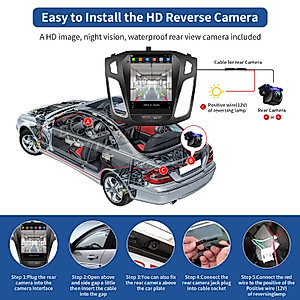 10.4 inches 5GWIFI 4GB+32GB Car Stereo Radio for Ford Focus 2012-2018 Android 13 Car Stereo Radio Upgrade T-Style Head Unit with Carplay/Android Auto with Bluetooth GPS Navigation FM/RDS 48EQ SWC