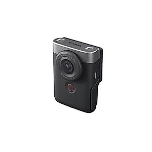 Canon PowerShot V10 Vlog Camera for Content Creators, 19mm Wide-Angle Lens, 1" CMOS sensor, 4K Video, Face-tracking, Built-in Microphone, Image Stabilization, Webcam, Live Streaming, Silver