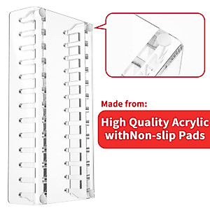 CaSZLUTION Acrylic Game Storage Organizer Stand Compatible with Nintendo Switch Game Card Case, Upgraded Switch Game Display Holder Fits up to 12 Games Box - Clear