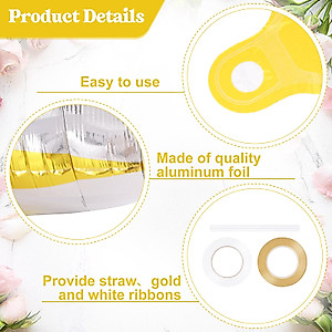 6 PCS Diamond Ring Balloons,Wedding Ring Balloons Decorations,Engagement Balloons,Bachelorette Party Ring Balloons for Bridal Shower Wedding Engagement Bachelorette Party Decorations(Gold)