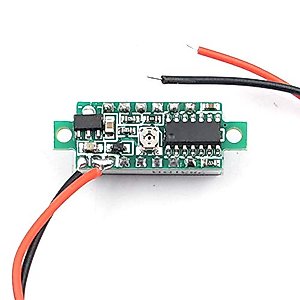 (5 Pack) JacobsParts DC 2.4-30V 2-Wire Voltmeter 3-Digit LED Display Panel Volt Meter Digital Voltage Tester (Blue)