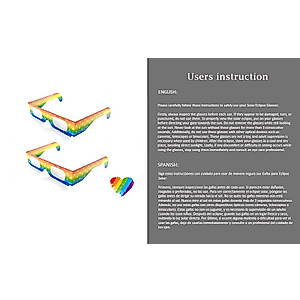 Premium Rainbow Solar Eclipse Viewing Glasses - Safe, ISO 12312-2, Durable Paper Frames - Pack of 2 - Perfect for Astro Enthusiasts and Outdoor Events