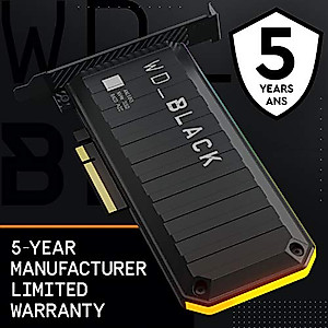 WD_BLACK 2TB AN1500 NVMe Internal Gaming Solid State Drive SSD Add-In-Card - Gen3 PCIe, Up to 6500 MB/s - WDS200T1X0L