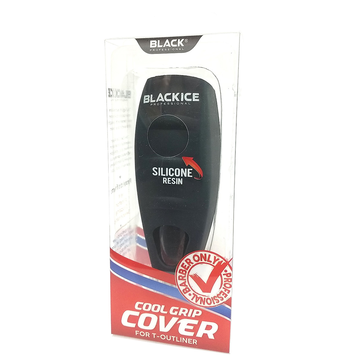 Black Ice Professional Barber Silicone Cool Grip Cover for Andis T-Outliner, Blackout, and Outliner II Trimmer