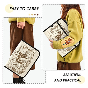 Kcldeci Expanding File Folder 13 Pocket American Wild Western Desert Cowboy Accordion File Folder Document Organizer Expanding Zip File Folder with Zipper Closure Letter A4 Paper Document Accordion Fo