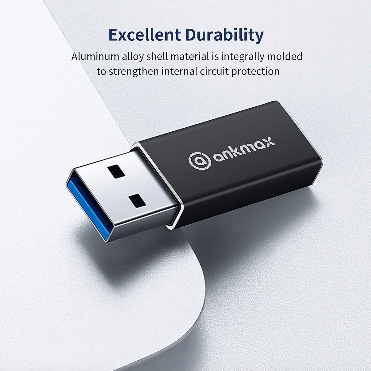 Bundles USB C to Ethernet Adapter and USB A to C Adapter, ANKMAX UC312G3 + UA312C, USB Type C Wired LAN Adapter [RJ45 / Gigabit Compatible/Thunderbolt 3] Gigabit Ethernet [Up to 1000 Mbps/No Drive