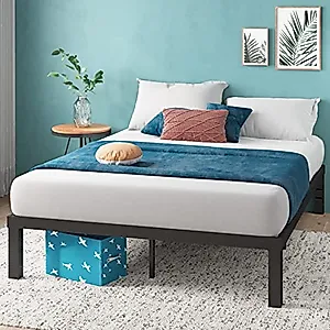 ZINUS Luis 14 Inch QuickLock Metal Platform Bed Frame / Mattress Foundation with Steel Slat Support / No Box Spring Needed / Easy Assembly, Queen