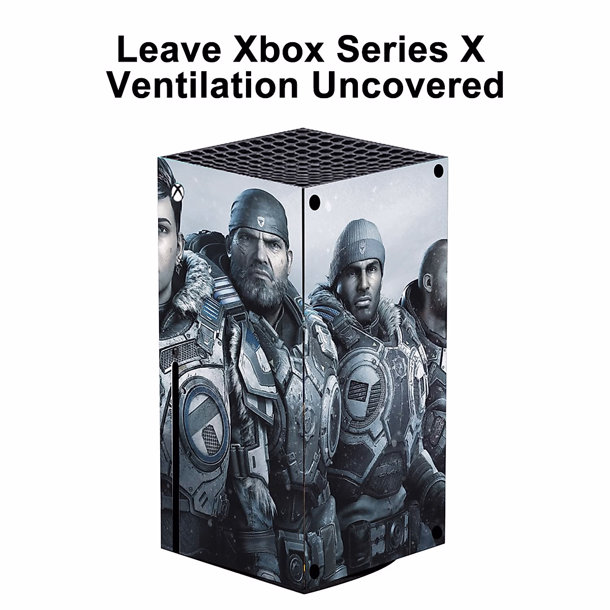 Skins Decals Compatible with Xbox Series X Console and Controller Durable Protective Vinyl Stickers Cover for Xbox Series X Set -Gray