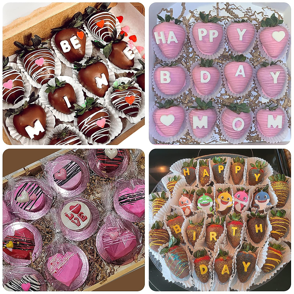 Chocolate Molds Silicone, Letter Molds for Chocolate, Edible Letter Number for Cake Decorating, Letter Alphabet Heart Molds