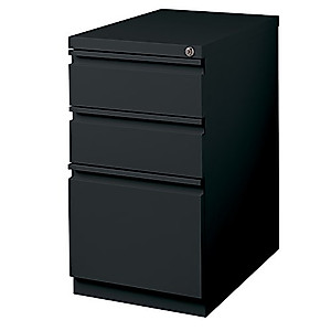 Hirsh Industries 3 Drawer Mobile File Cabinet File in Black