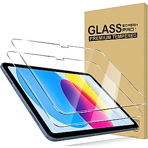 KIQ 2 Pack Tempered Glass for iPad 10th Generation Screen Protector 2022 Compatible iPad 10.9 Screen Protector 10.9 Inch 10th gen