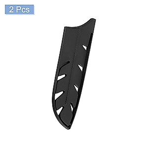 uxcell 2Pcs Knife Cover Sleeves Blade Edge Guards for 7" Santoku Knife Blade Edge Protector Universal Knife Sheath for Kitchen, Black