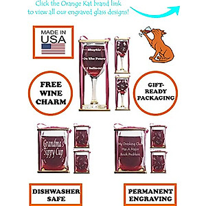 I Solemnly Swear That I Am Up To No Good AND Mischief Managed Stemmed Wine Glass Two Glass set with Charms and Presentation Packaging