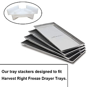 PIAOLGYI 16 Pcs Tray Stackers for Harvest Right Freeze Dryer Accessories Compatible with Harvest Right Trays,White(ONLY Tray Stackers)