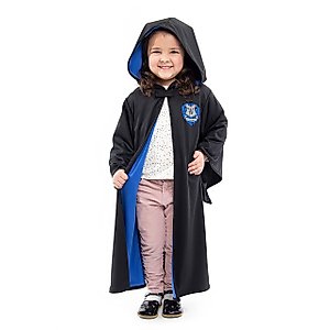 Little Adventures Blue Hooded Wizard Robe Dress Up Costume (L/XL (Age 5-9)) - Machine Washable Child Pretend Play and Party Dress-Up Costume with No Glitter