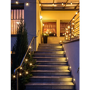 Sweepulire LED Outdoor String Lights, 125FT Patio Lights with 60+4 Shatterproof Bulbs, 2200K Warm White LED Lights Waterproof, Decorative Outdoor Lights for Porch, Deck, Garden, Backyard, Balcony