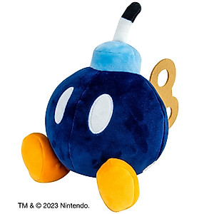 Club Mocchi Mocchi- Super Mario Plush - Bob-Omb Plushie - Squishy Mario Toys - Plush Collectible Mario Figures - Soft Plush Toys and Mario Room Decor - 6 inch