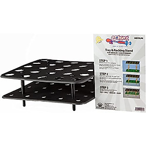 EZ-Inject Tray and Racking Stand for Jello Shot Syringes - Lightweight & Durable Plastic Tray for 2.5oz Large Syringe Shots - Holds 25 Syringes for Jello Shots Drinking Game Holiday & Halloween Party