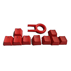 不适用 PBT Keycaps Set - 9 Keys PBT Backlit Keycaps WASDESCDirection Cherry MX Keycaps with Key Cap Puller for MX Switches Backlit Mechanical Gaming Keyboard, Red , one size