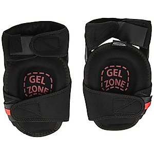 McGuire-Nicholas 30511-1 Pro Hinge Floor Walker Gel Gripper Protective Work Knee Pads, Non-Marring Knee Pads for Flooring, Construction, Painting, Welding, Plumbing Black/Clear