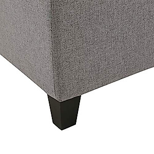 Christopher Knight Home Gable Fabric Storage Ottoman, Light Grey, Dimensions: 19.25”D x 50.75”W x 16.00”H