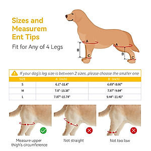 soundfuse Dog Knee Brace, Leg Brace for ACL with Cruciate Ligament Injury, Joint Pain and Muscle Sore, Adjustable Rear Support for Knee Cap Dislocation, Pet Knee Brace Recommended for Big Dog(Size: L)