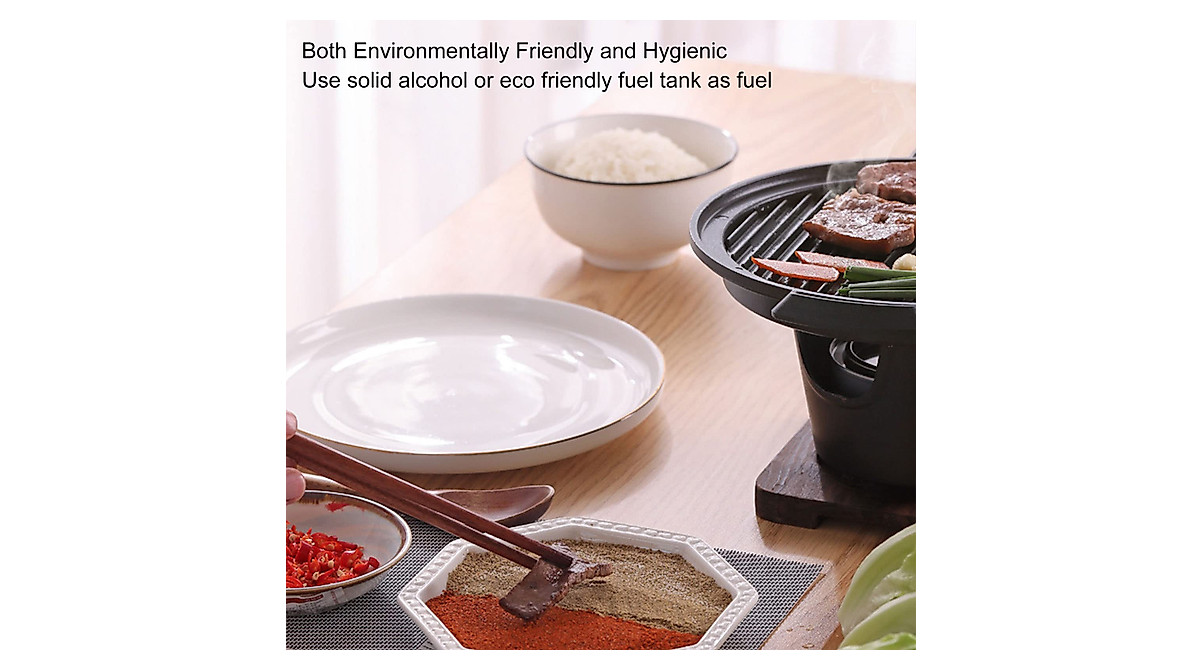 8 Inch Mini BBQ Charcoal Grill, Portable Tabletop Grill Smokeless Desk ...