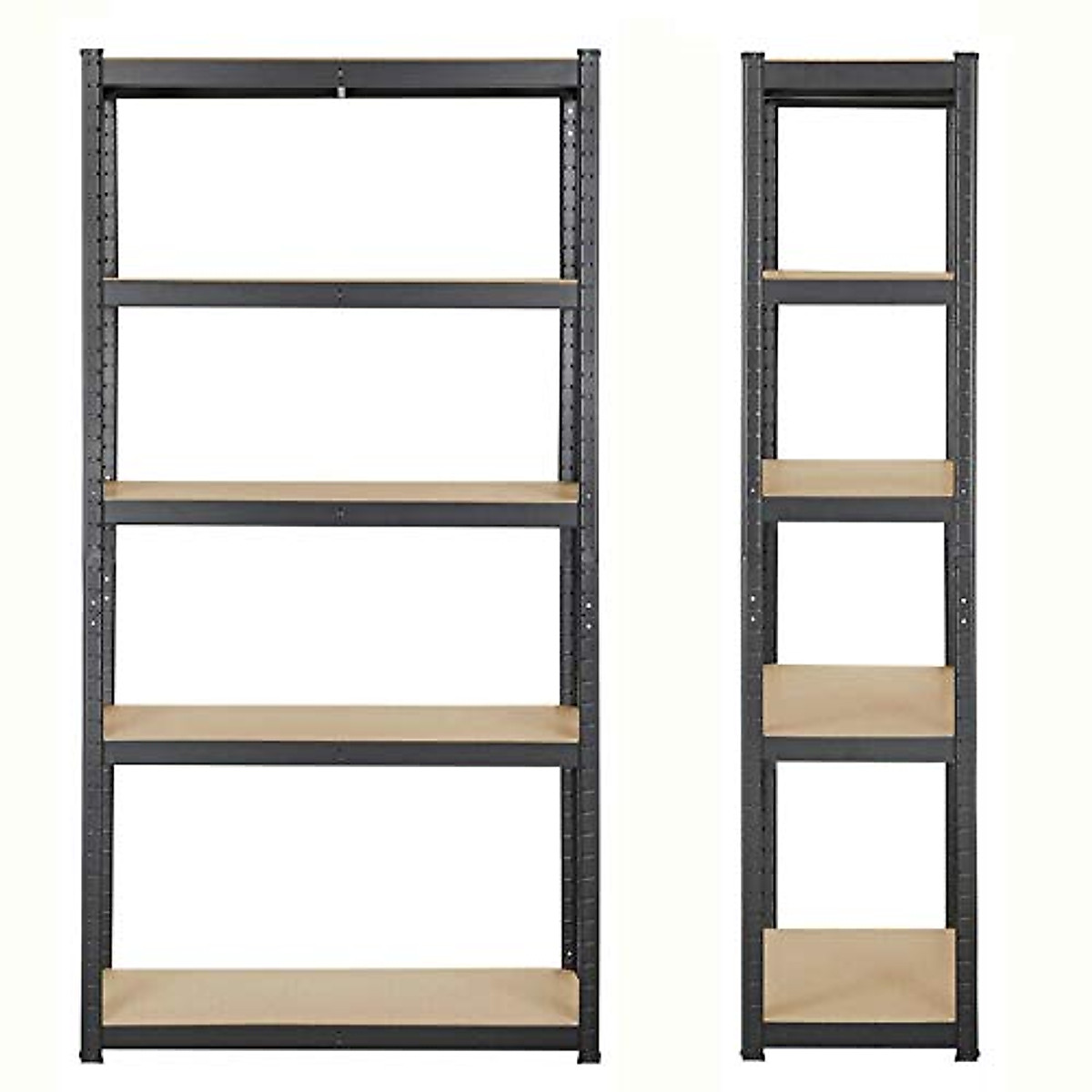 Autofather Heavy Duty Storage Rack, 5-Tier Metal Storage Shelving Unit w/Adjustable Shelves Steel for Garage, 35" W x 16" D x 70" H