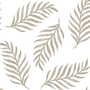 Lambs & Ivy Signature Taupe Leaves Print Organic Cotton Fitted Crib Sheet