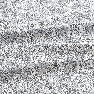 Comfort Spaces 100% Cotton Sheet Set Breathable, Lightweight, Soft with 14" Elastic Pocket Fits up to 16" Mattress, All Season Cozy Bedding, Matching Pillow Case, Cal King Paisley Multi 4 Piece